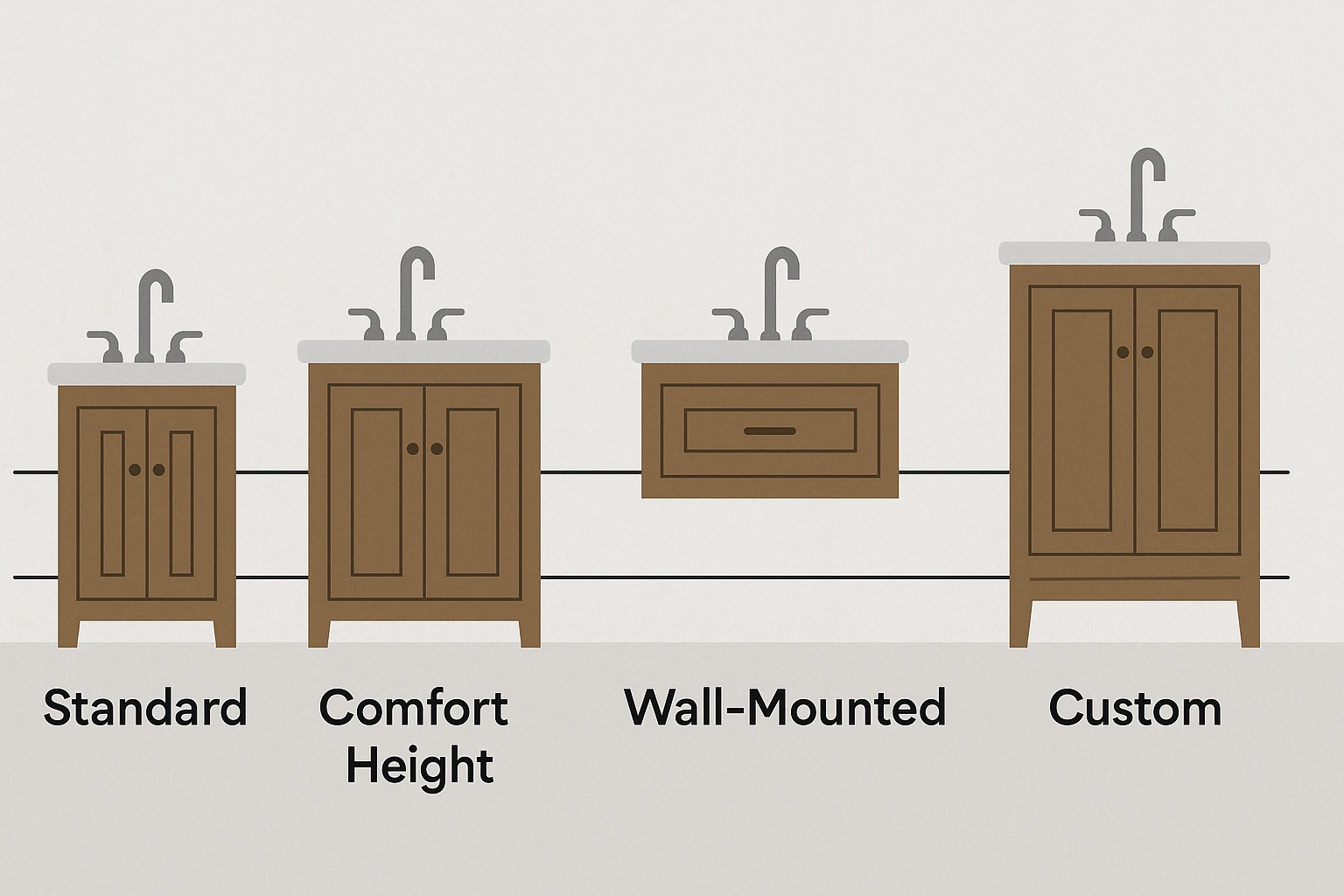Bathroom Vanity Height Guide: Standard, Comfort & Custom Options